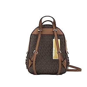 Michael Kors Jaycee XS Mini Convertible Backpack MK Signature Crossbody (Brown)