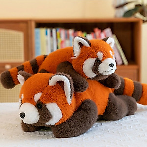 PASHMAIRE Weighted Red Panda Stuffed Animal,11IN Cute Red Panda Plush Toys Super Soft Red Panda Plush Pillow Plushie Dolls Sleeping Cushion for Boys Girls Gifts Birthday, T47B550T17LGH