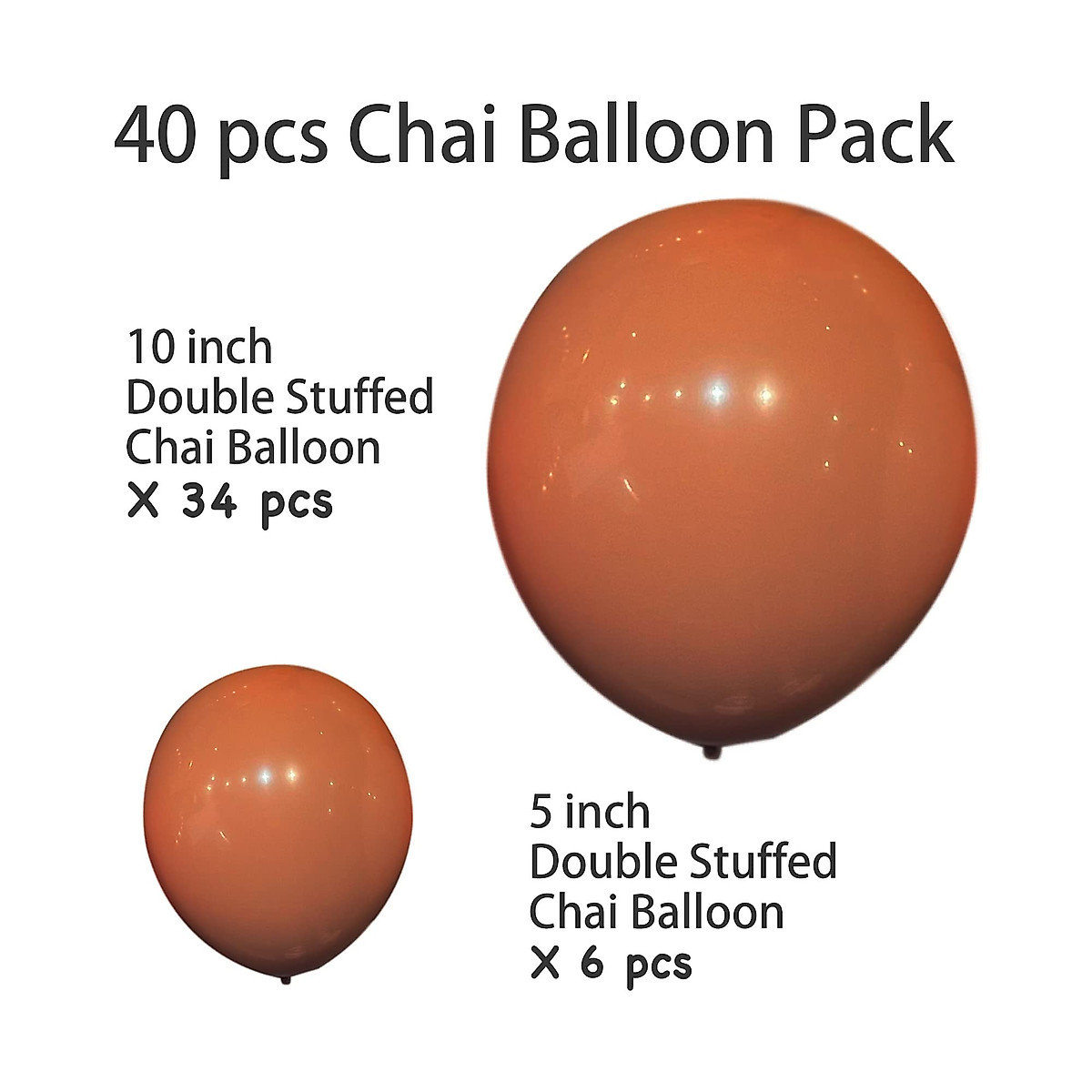 40pcs DIY Balloons Garland Kit Double Stuffed Balloon 5in 10in Light Brown Coffee Rust Balloons Neutral Terracotta Balloon Arch Bridal Shower Birthday Baby Shower Balloons Decorations (chai)