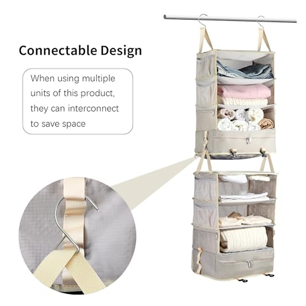 Bukere Hanging Travel Shelves Cube for Luggage Suitcase