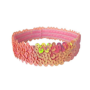 WEBGGER 12 Pack Sequin Headbands Elastic Stretch Sparkly Fashion Headband for Teens Girls Women Hairband Sport Head Band Party Favors Muticolored