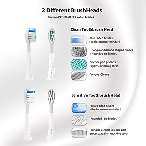 FOSOO Sonic Electric Toothbrushes for Adults, LUX Toothbrushes Electric Rechargeable with 120 Days Battery Life,38000vpm,3 Modes,2 Min Smart Timer,Metal Cover w 5 Colors Optional (Pink)