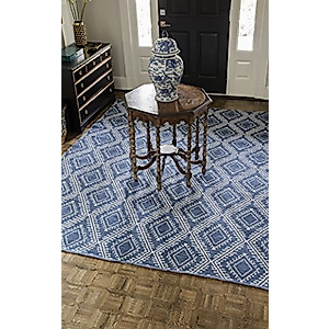 Erin Gates by Momeni Easton Pleasant Navy Hand Woven Indoor Outdoor Area Rug 7'6" X 9'6"