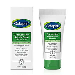 CETAPHIL Cracked Skin Repair Balm, 3 oz, For Very Rough & Cracked, Sensitive Skin, Protects, Soothes & Restores Deeper Cracks, Hypoallergenic, Fragrance Free, (Packaging May Vary)