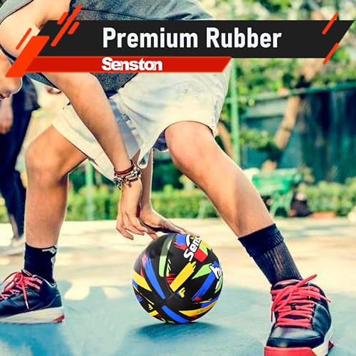 Senston 29.5 Basketball Size 7 Basketball Ball Official Size 7 Street Basketballs with Pump