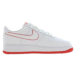 Nike Air Force 1 '07 White/White-Picante Red-White Mens Size 8.5