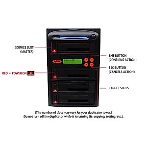 Systor 1:3 HDD/SSD Hard Drive Duplicator - 9GB/Min - Standalone Copier & Eraser/Sanitizer for Multiple SATA 3.5 Disk & 2.5 Solid State Drives - Copy Speeds of up to 150MB/Sec (SYS203HS-DP)