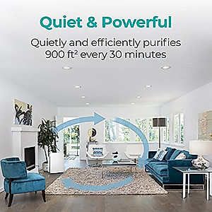 Alen FIT50 HEPA Air Purifier - Medical Grade Filtration H13 True HEPA for 900 SqFt - 99.9% Airborne Particle Removal- Allergens, Dust, Mold, Germs+ carbon to absorb common household odors- White