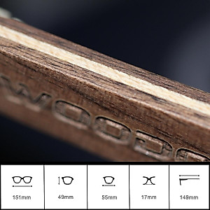 WOODONLY Walnut Wood Polarized Sunglasses - Cool Style Matte Finish Frame with Wooden Temple for Men and Women Perfect Gifts (Walnu + Gray)