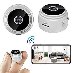 Homezo Mini WiFi Security Camera, Spy Camera Hidden Camera WiFi with Audio, Wireless Mini Covert Security Camera for Home and Office, Small Nanny Camera Indoor with Remote View (Black)