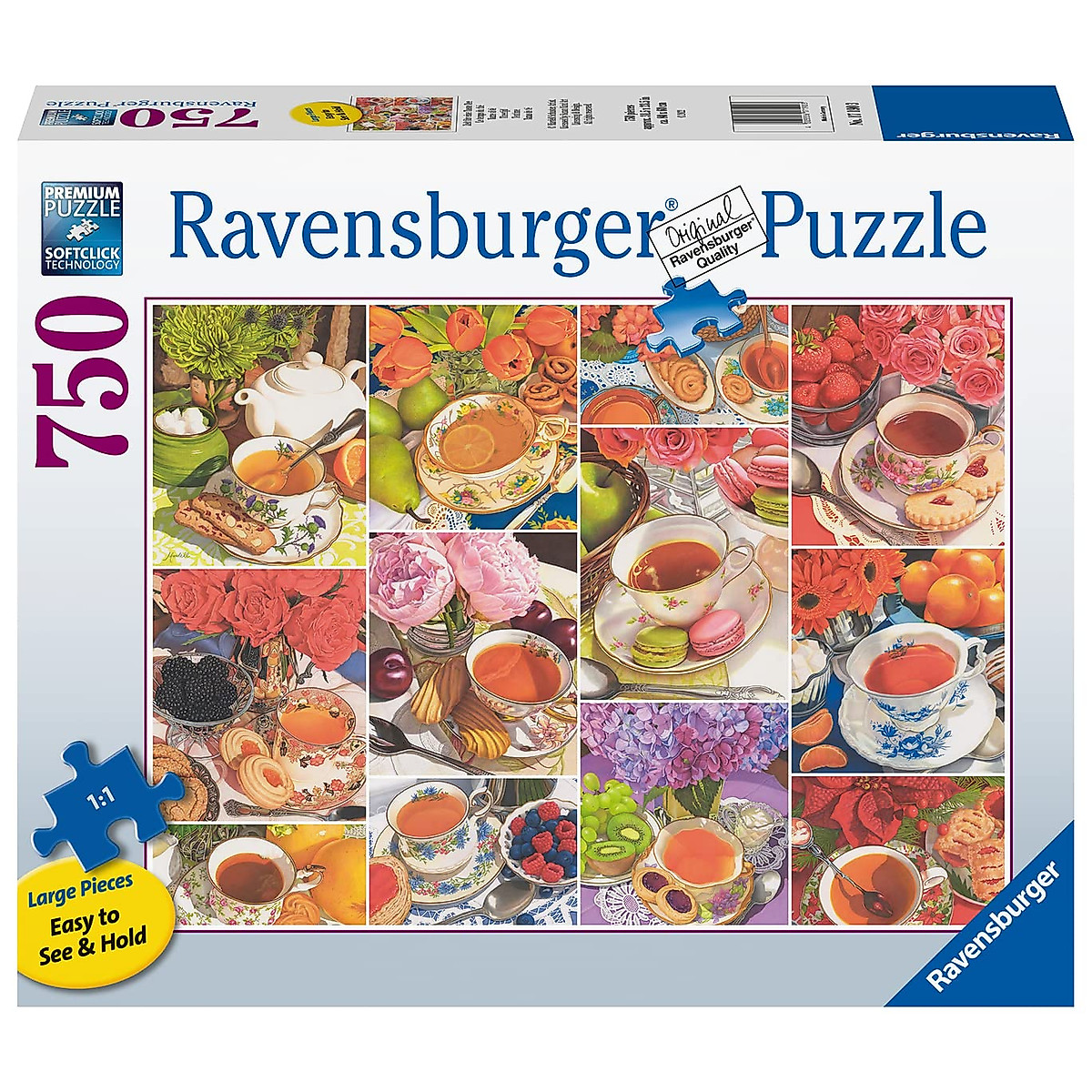 Ravensburger Teatime Large Format Jigsaw Puzzle - 750 Pieces | Unique, Softclick Fit | Ideal for Adults and Kids | Forest Stewardship Council Certified