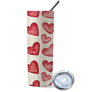 Medpol love kisses valentines insulated tumblers coffee cup Gift，love kisses valentines Drinking Glasses-Tea Cup-Coffee Mug tumbler with lid and straw 20 oz insulated tumbler cups