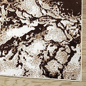 Antep Rugs Marble 2x3 Modern Abstract Indoor Area Rug Amg117 (Beige, 2' x 3')