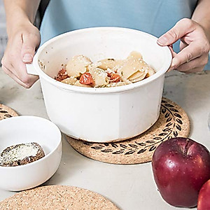 Custom Catch Personalized Cork Trivet Gift - (2) 7" Hot Pads - Monogram Wreath Customizable Trivets for Hot Dishes, Pots, Pans, Baking Sheets, Hot Plates for Table, Countertop, Kitchen