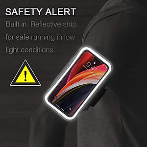 iPhone 13 Mini, 12 Mini Armband, JEMACHE Water Resistant Gym Workouts Running Phone Arm Band for iPhone 13Mini, 12Mini (Black)