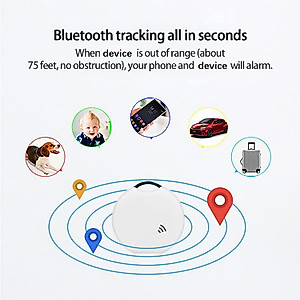 Bluetooth Smart tag Tracker for Keys, Luggage, Backpacks, Wallets, and Pets. Up to 164 Foot Range