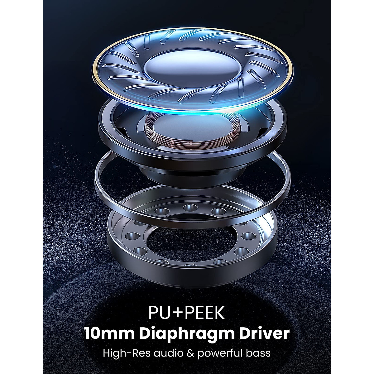 UGREEN X5 Wireless Earbuds Bluetooth 5.2, in-Ear Wireless Earphones with 4 Mics, CVC 8.0 Noise Cancelling for Clear Calls, AptX HiFi Stereo Adaptive Bluetooth Earbuds, 28h Playtime, Touch Control