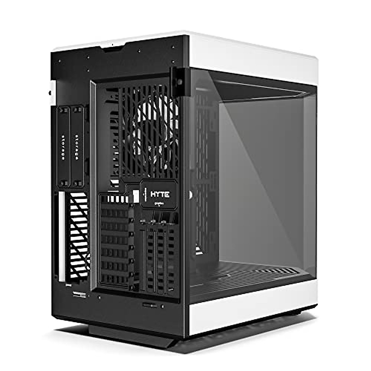 HYTE Y60 Modern Aesthetic Dual Chamber Panoramic Tempered Glass Mid-Tower ATX Computer Gaming Case with PCIE 4.0 Riser Cable Included, White (CS-HYTE-Y60-BW)
