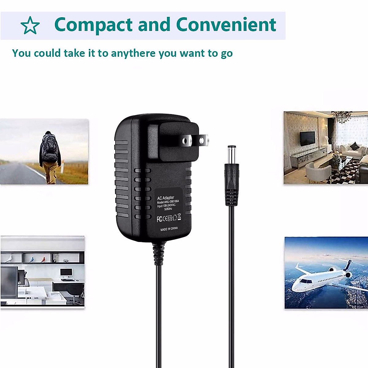 J-ZMQER 10V 1A AC Adapter Charger Compatible with Sega Genesis 2 3 MK-2103 Power Supply Cord Cable