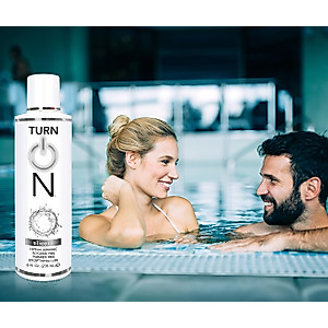 Turn On Silicone Based Sex Lube 8 Ounce Premium Personal Lubricant - Long Lasting, Condom Safe, Vegan, Ph Balanced, Hypoallergenic, Glycerin & Paraben Free, Water-Based Upgrade for Men & Women