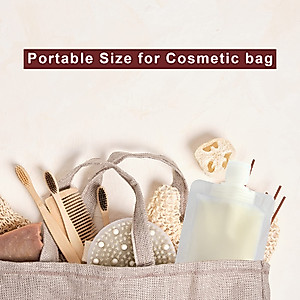 YASUOA 12 Pieces 100ml Leakproof Travel Pouches for toiletries Bulk Travel Size Refillable Squeeze Pouches Containers TSA Approved Empty Stand Up Pouch for Lotion Shampoo Liquids 3.4oz