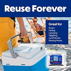 Cooler Shock Reusable Ice Pack - For Lunch Bags and Coolers, Long-Lasting Cold Freezer Packs for Lunch Boxes and Containers - Ice Packs for Cooler, School, Beach, Camping, Fishing