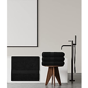 Avalon Towels Bath Towels for Bathroom 100% Cotton Black Bathroom Towels Pack of 6 (22x44 inches) - Quick Drying Bath Towels Set Small, Light Weight & Absorbent Perfect Gym & Pool Towel Set