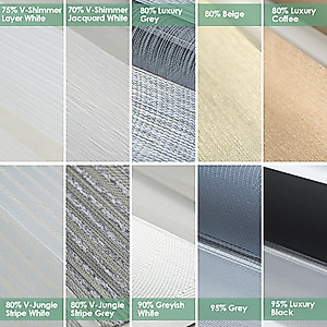 Yoolax Double Layer Zebra Shades Fabric Samples