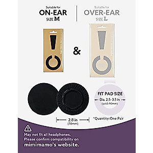 for Earpads Repair & Protection | Mimimamo Super Stretch Headphone Cover M Size (Black) May not fit All Headphones. Please Confirm Compatibility on Mimimamo's Website