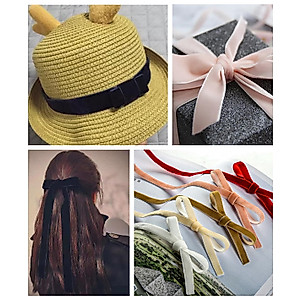 Abbaoww 11 Yards Vintage Burgundy Velvet Ribbon 5/8 Inch Single Face Velvet Ribbon for Gift Wrapping Wedding Decoration DIY Project