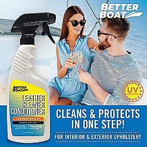 Marine Grade Boat Cleaner Products Leather Conditioner and Boat Vinyl Cleaner for Boat Seats Protectant UV Protection Leather Cleaner Boat Accessories Upholstery Interior Car & Spa Cover