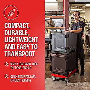 CAMBRO Insulated Food Pan Carrier - Hotbox for Catering & Transport - UPC300 Series (Brown)