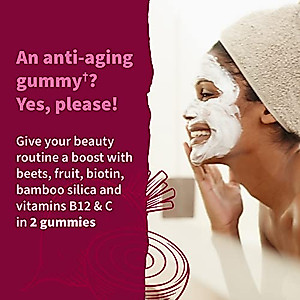 Garden of Life Organic Beet Root Gummies Made of Pectin with Antioxidants, Vitamin C, Biotin & B12 for Hair, Skin & Nails – Beets Beauty Gummies – Vegan, Gluten Free, Non GMO, Raspberry, 30 Servings