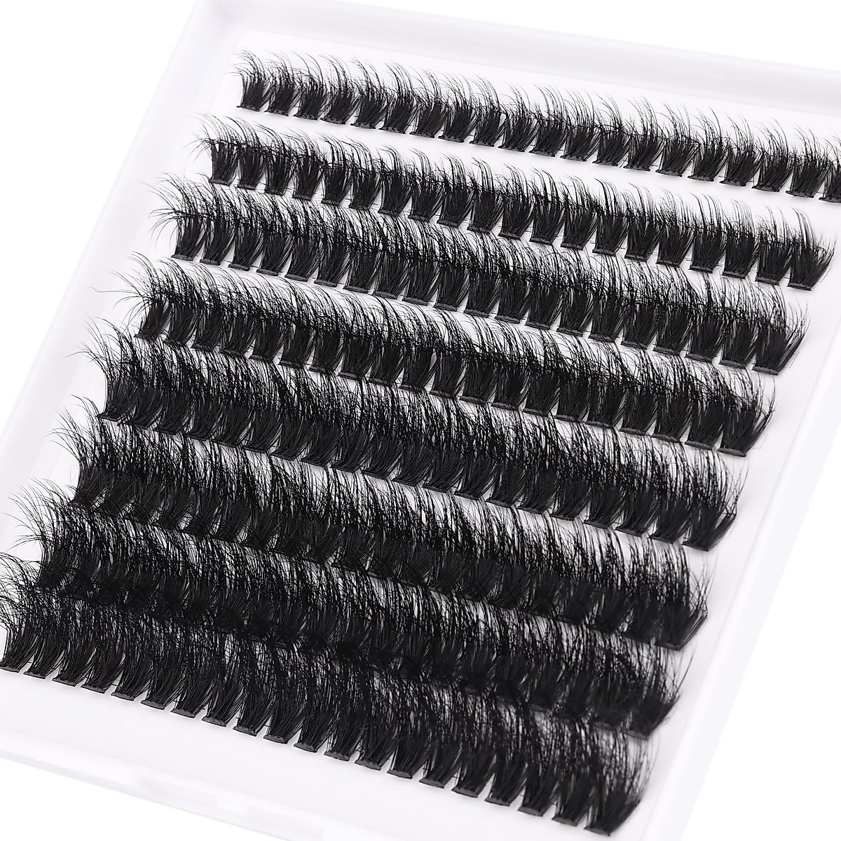 DIY Lash Extension Kit 240Pcs Lash Clusters Individual D Curl Eyelash Extension Kit 40D Wispy Cluster Lashes with Lash Glue 9-16MM Lash Clusters Eyelash Kit