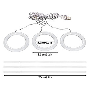 Atrusu Grow Lights for Indoor Plants, Full Spectrum Plant Grow Lights with 3 Head, Plant Halo Lights for Succulent Plants Growth, Seeding, Nepenthes, Idea for Small Plant Home Office