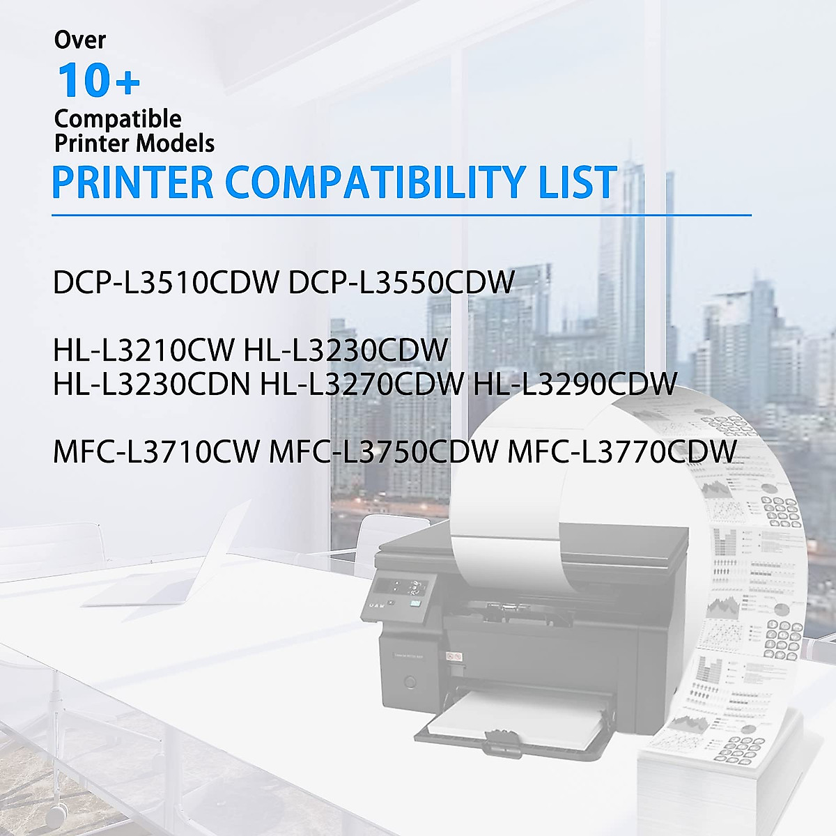 NineLeaf Compatible Toner Cartridge Replacement for Brother TN227 TN-227 TN-227BK TN227BK Work with HL-L3230CDN HL-L3290CDW DCP-L3550CDW MFC-L3770CDW HL-L3210CW Printer (2 Pack Black)