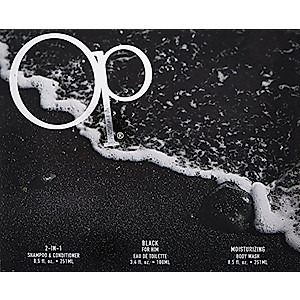 Ocean Pacific Black 3 Piece Eau De Toilette Gift Set for Him