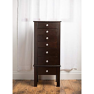 Alveare Home Helena Standing Jewelry Armoire, Espresso