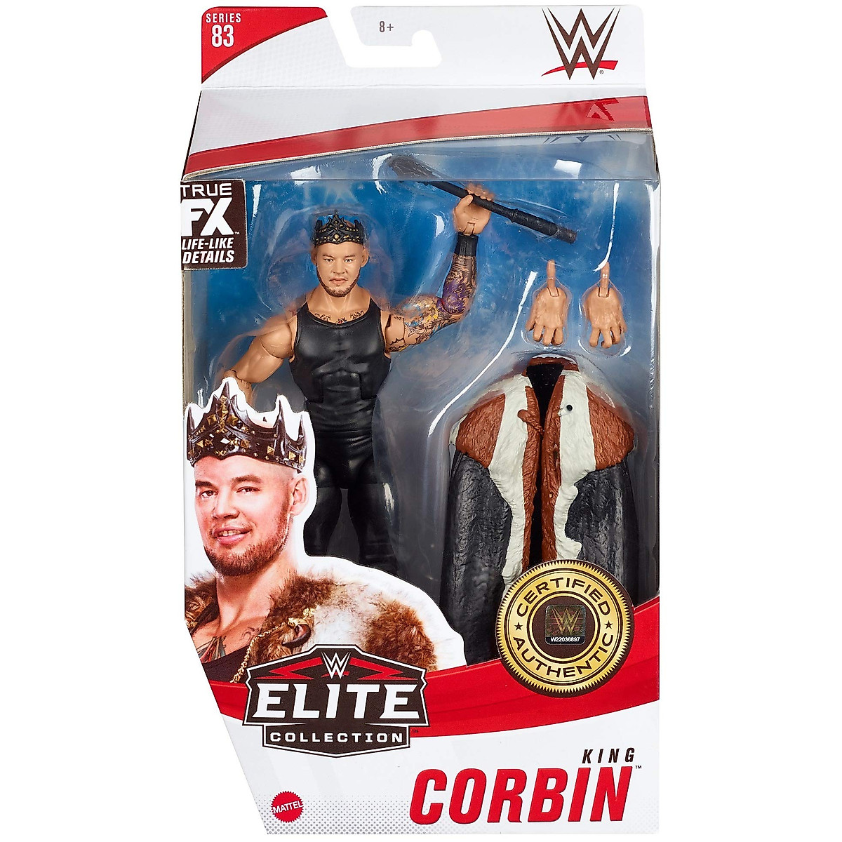 WWE King Corbin Elite Collection Series 83 Action Figure 6 in Posable Collectible Gift Fans Ages 8 Years Old and Up​