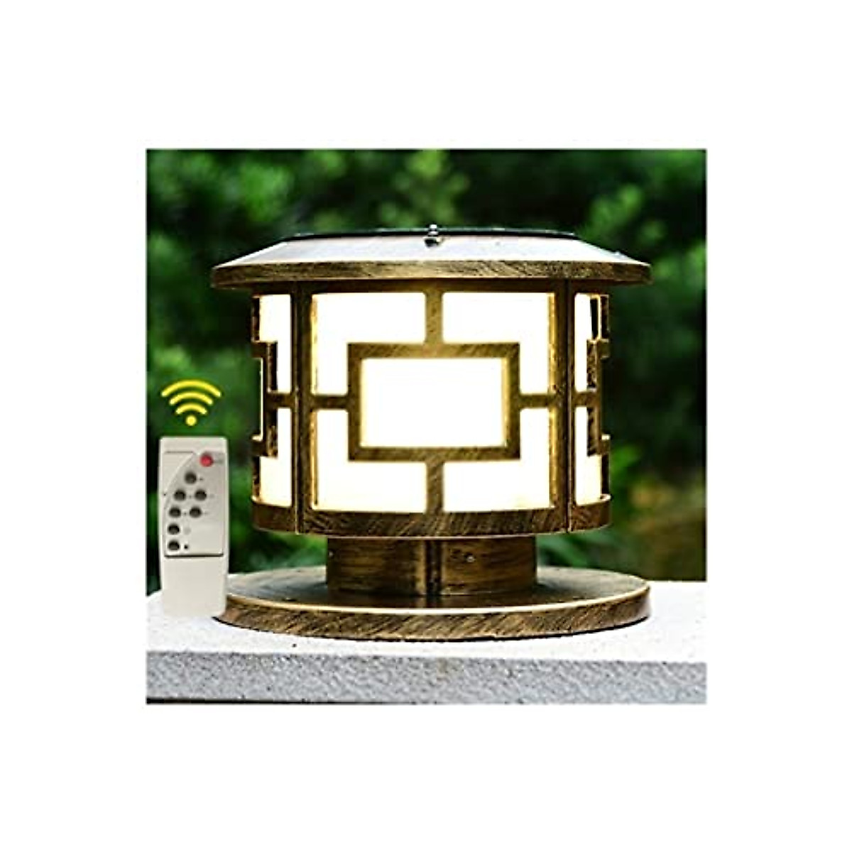 QIAOLI Led Solar Light Solar Light European Style LED Column Head Lamp Fence Door Post Lamp Villa Home Garden Garden Light Outdoor Light Path Lights (Size : 300mm)