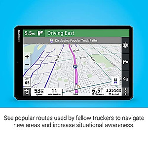 Garmin dēzl OTR1000, 10-inch GPS Truck Navigator, Easy-to-read Touchscreen Display, Custom Truck Routing and Load-to-dock Guidance (Renewed)