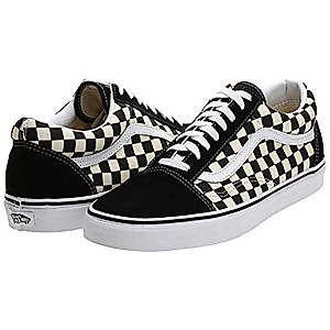 Vans Men's UA Old Skool Sneakers, Primary Check Black/White, 8