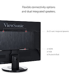 ViewSonic VA2446MH-LED 24in 1080p LED Monitor HDMI, VGA (Renewed)