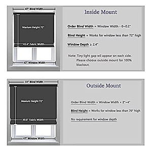 RED GRAPES Roller Window Shades,Light Filtering Roller Shade,Window Blinds,Roll Up and Down Blinds for Home,Easy to Install(Coffee, 58'')
