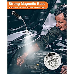 LED Outdoor Grill Light Accessories: Birthday Gifts for Men Him Women Dads Husbands Friends, Father's Day Unique GrillIing Gadgets Barbecue Party Supplies, Super Bright Magnetic BBQ Lights, 2 Pack