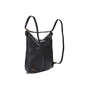 HOBO Merrin Tote Bag For Women - Genuine Leather Construction With Top Zipper Closure, Functional and Durable Stylish Bag Black One Size One Size
