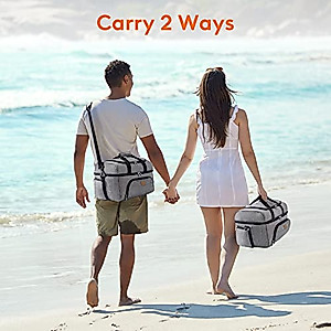 Lifewit 40L Cooler Bag, Bundle with 23L Cooler Bag, Grey