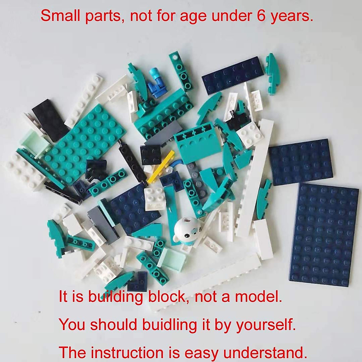 BASEPLATES for Age 6+ Building Block Octonauts Ocean Adventure Octonauts Rescue Ship GUP-E Guppy GUP-D Mobula Vehicle & Barnacles Peso 429pcs Building Brick Set-No Package Box