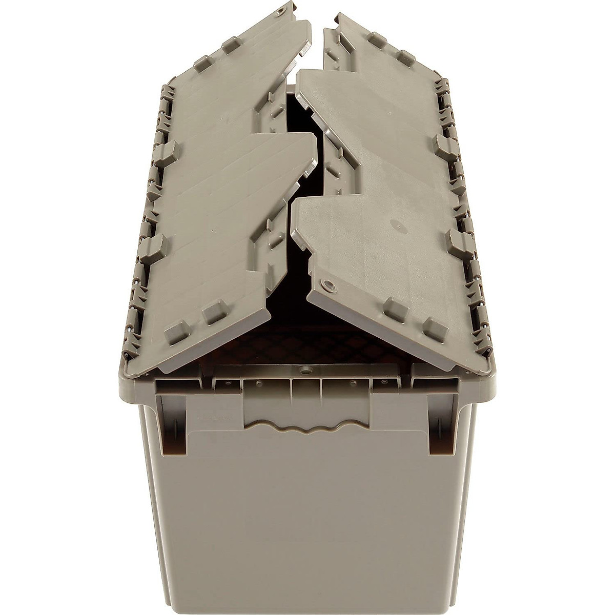 Distribution Container With Hinged Lid 22-3/8x13x13 Gray