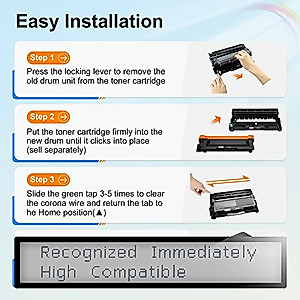 TN660+DR630 TESEN Compatible Toner and Drum Cartridge Replacement for Brother TN660 DR630 for use with MFC-L2700DW HL-L2300D HL-L2320D HL-L2340DW HL-L2360DN HL-L2380DW DCP-L2540DW (1 Drum + 3Toners)